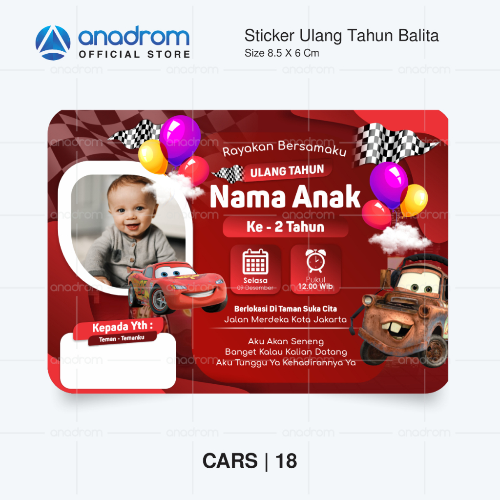 Jual Sticker Label Ulang Tahun Balita | Sticker Label Box Makanan ...