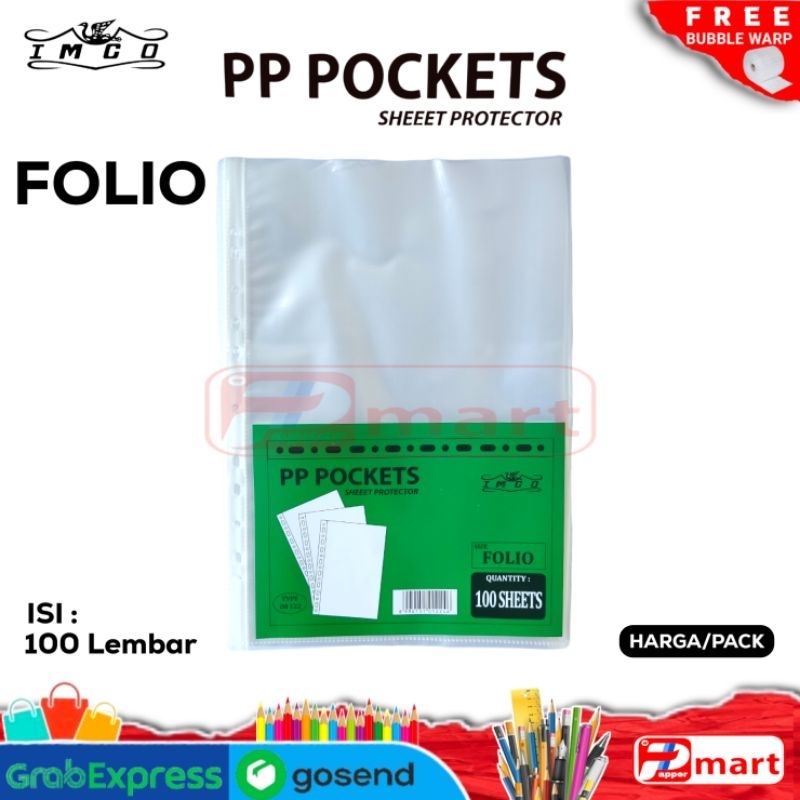 Jual 100 Lembar Sheet Protector F4 Folio / PP Pocket Folio / IMCO FOLIO ... Jual 100 Lembar Sheet Protector F4 Folio / PP Pocket Folio / IMCO FOLIO ...
