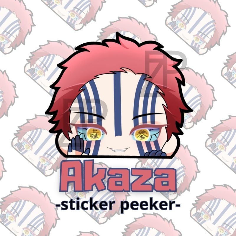 Jual STICKER INTIP ANIME AKAZA UPPER MOON DEMON SLAYER (WATERPROOF ...