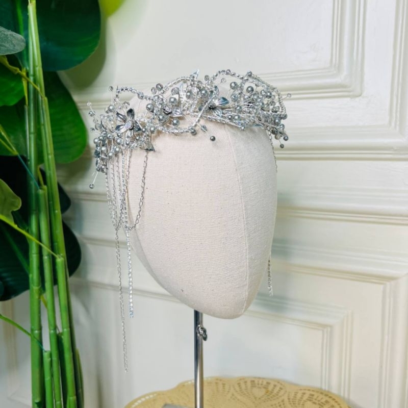 Jual Mahkota wedding tiara headpiece viral juntai model dianna TRA ...