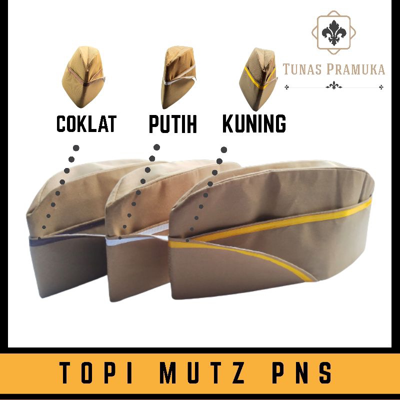 Jual Topi Pns Muts Mutz Mut Asn Pegawai Negeri Golongan 1 2 3 4 ...
