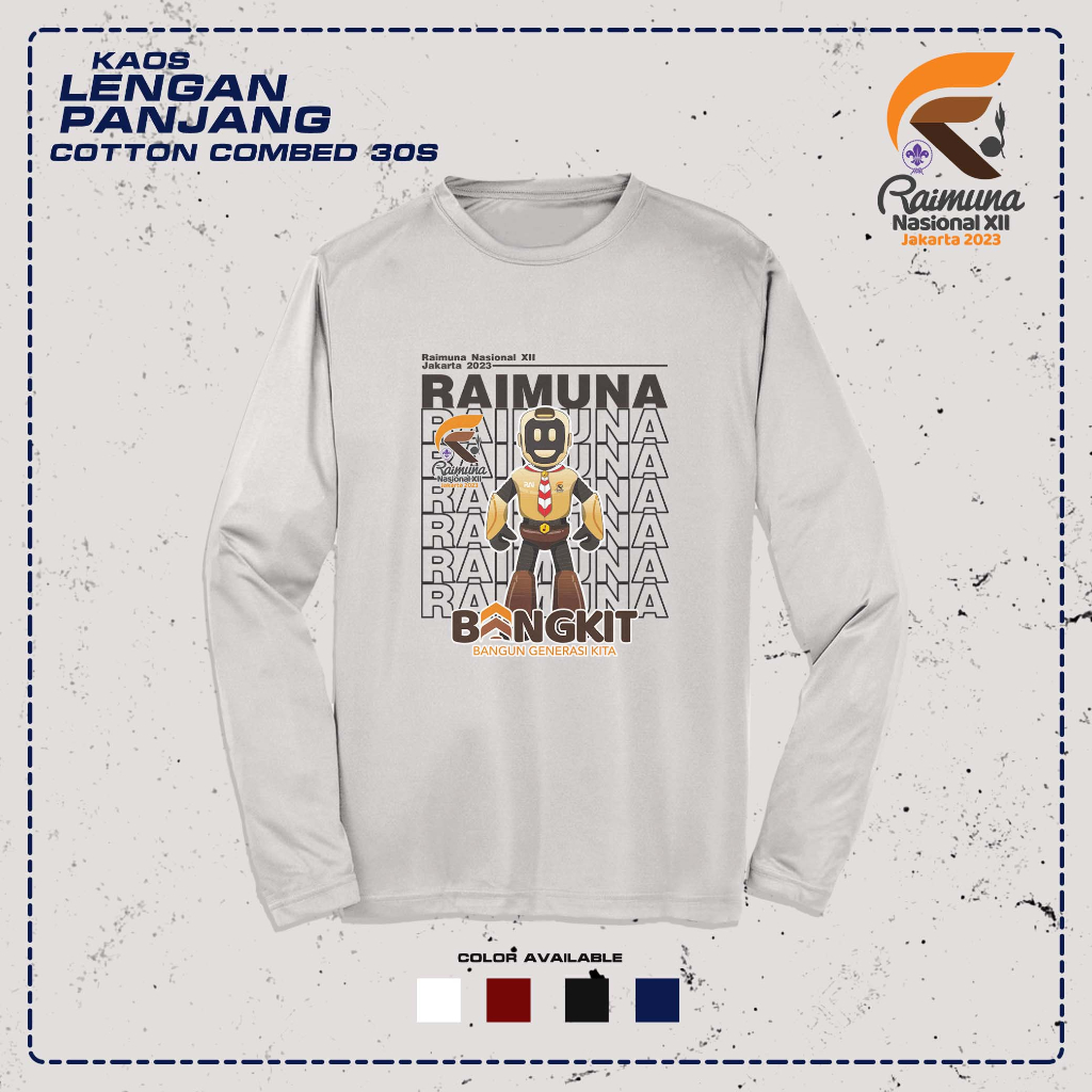 Jual Kaos Distro Pramuka Maskot Raimuna Nasional Panjang | Shopee Indonesia