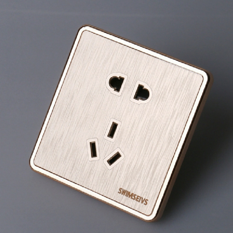 Jual Saklar / Sakelar Lampu Emas Gold Grey Brushed 1/2/3 Gang ...