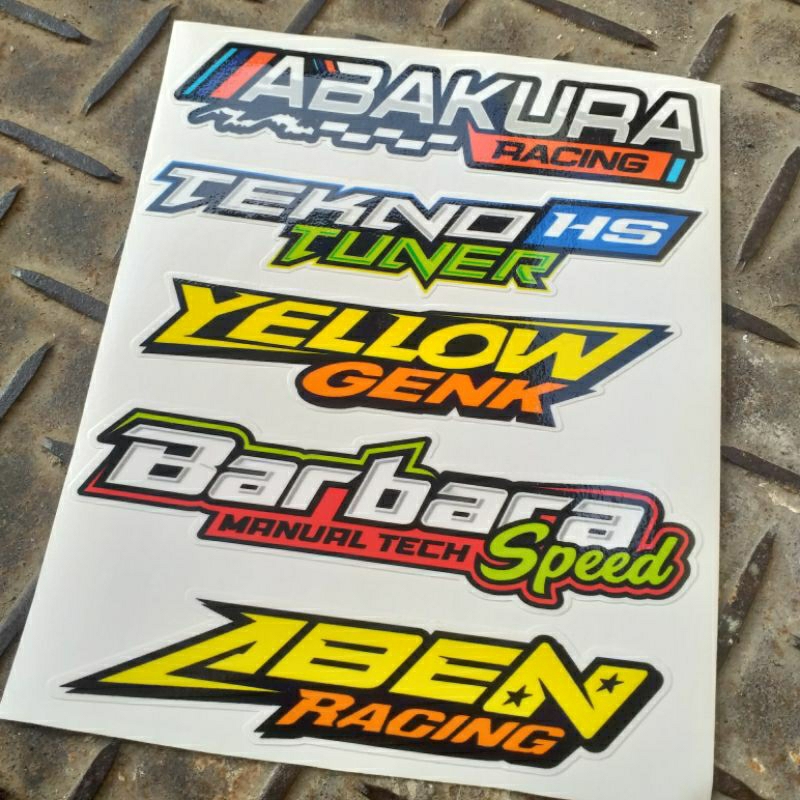 Jual stiker pack abakura, tekno tuner, yellow gank, barbara, aben ...