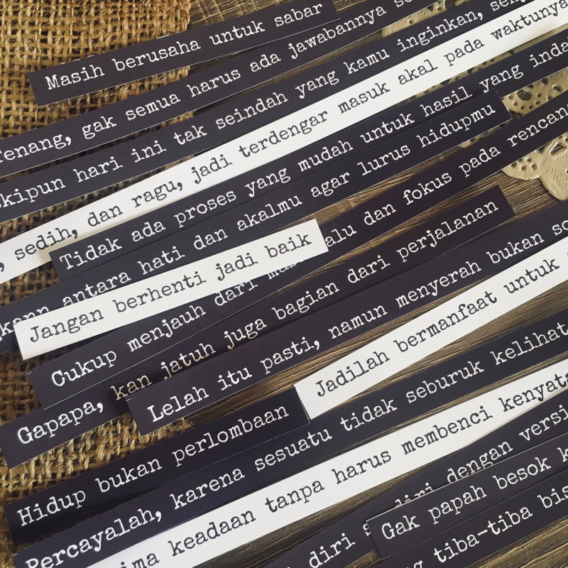 Jual Sticker Kata Motivasi Scrapbook Journal Stiker by Postale | Shopee ...