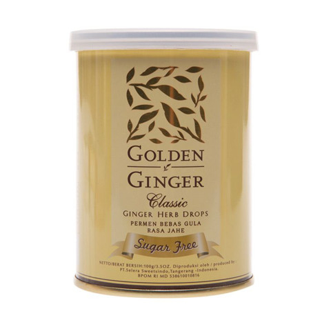 Jual Permen Golden Ginger Sugar Free Kaleng 100GR Classic / Lemon ...