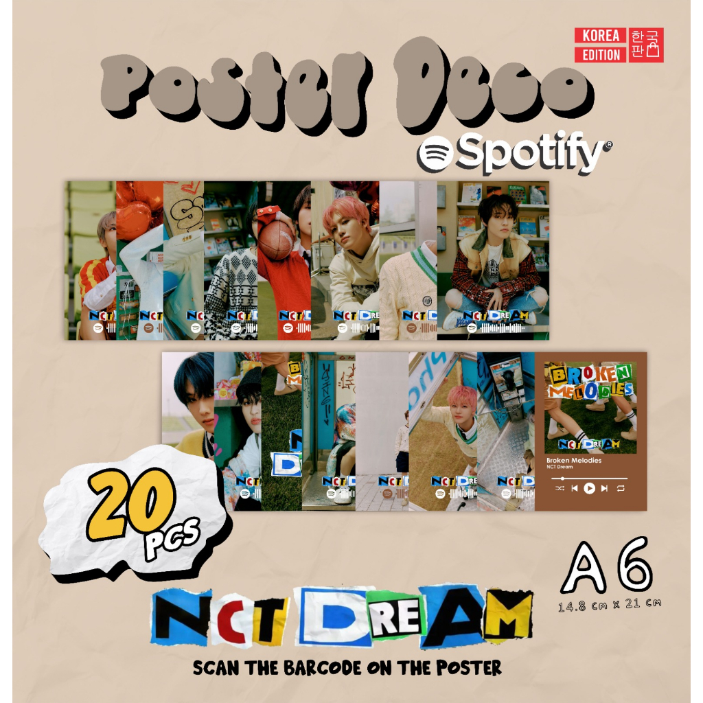Jual Poster Deco Spotify NCT Dream Broken Melodies Wall Decoration Bisa ... Jual Poster Deco Spotify NCT Dream Broken Melodies Wall Decoration Bisa ...