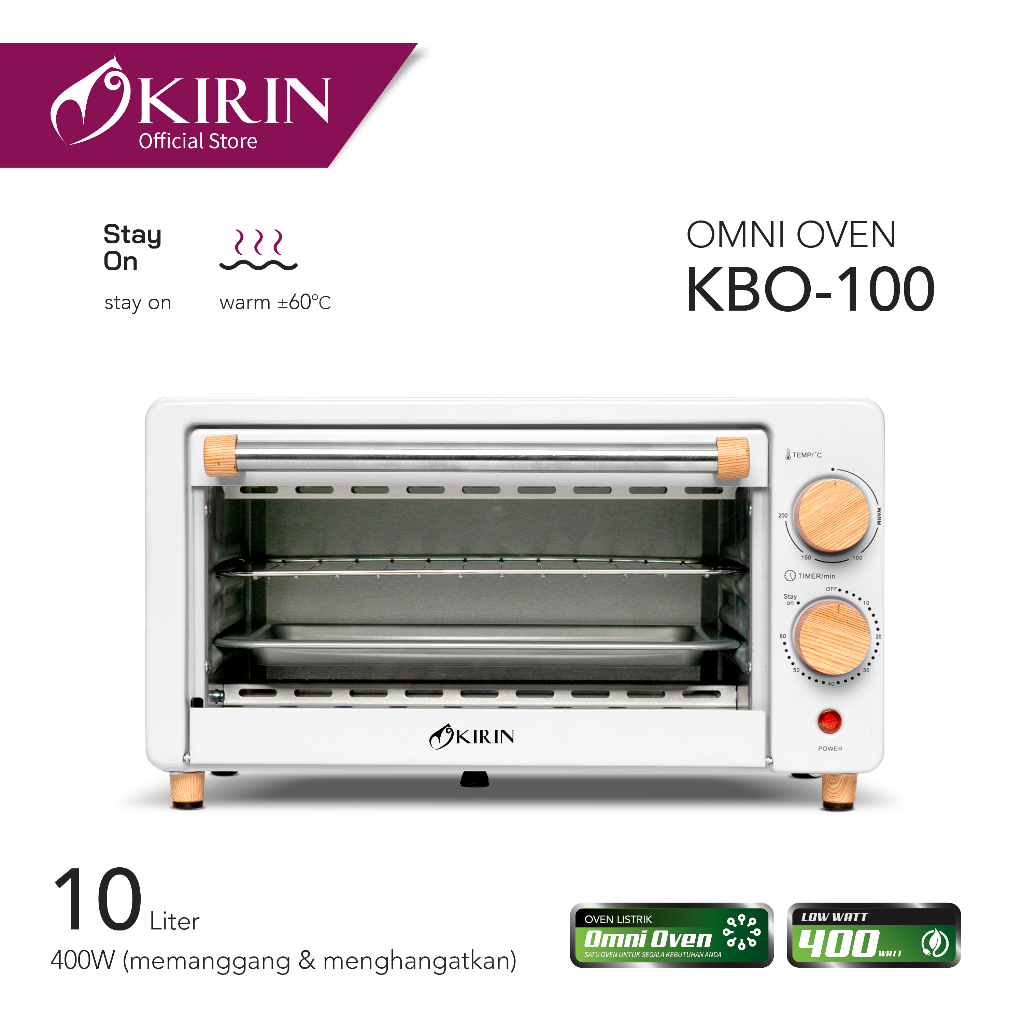 Jual Kirin Omni Oven 10 Liter KBO-100 / Oven Listrik Low Watt/ Pemanggang | Shopee Indonesia