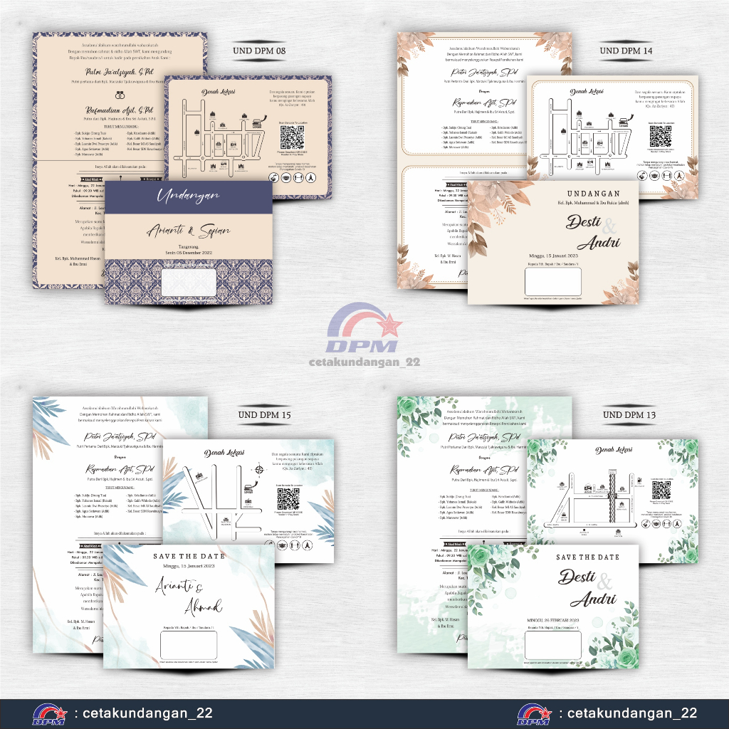Jual Undangan Pernikahan Aesthetic DPM Series | Shopee Indonesia