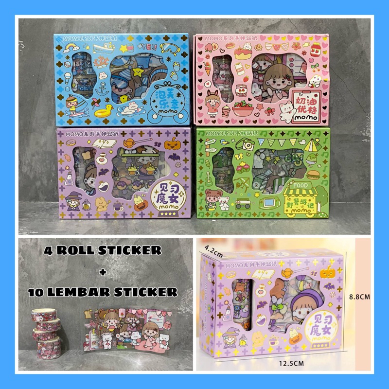 Jual STICKER MOMO 100 PCS /STIKER MOMO KARTUN AESTHETIC VIRAL | Shopee ...