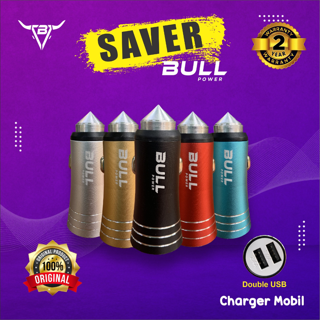 Jual CHARGER SAVER BULL BESI / CAR CHARGER METAL BRAND BULL FAST ...