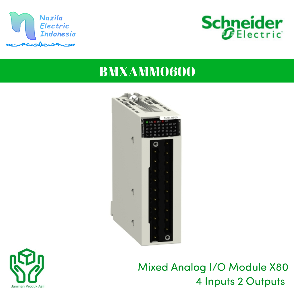 Jual Schneider BMXAMM0600 Analog I/O Module X80 4 AI 2 AO Original ...