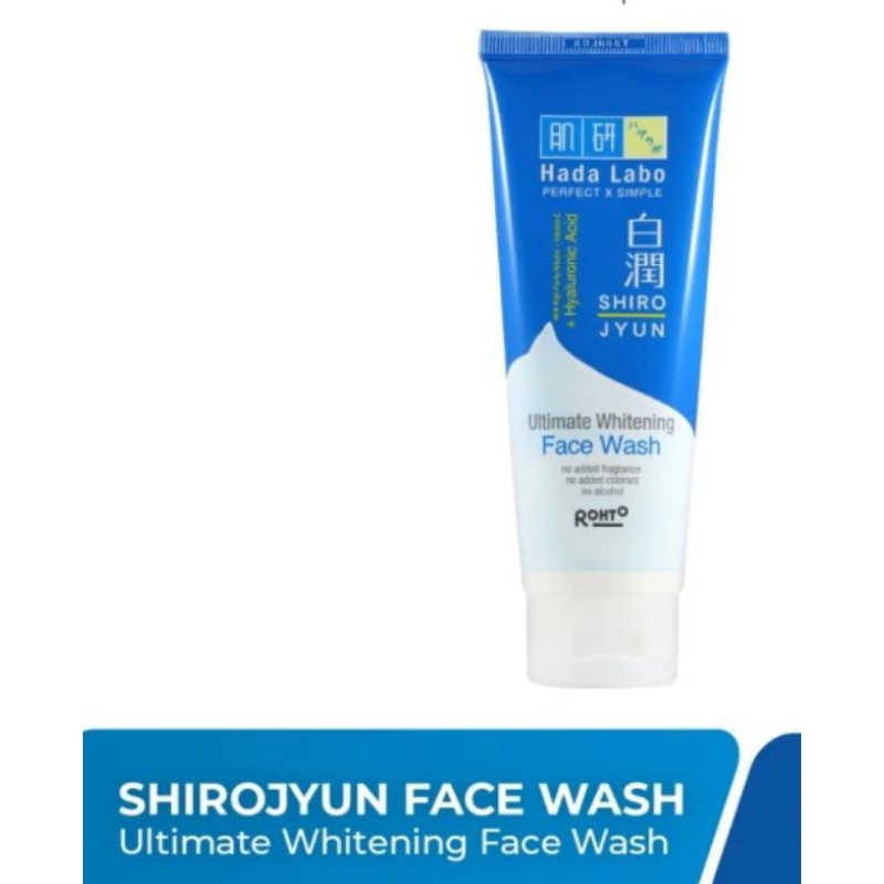 Jual Hada Labo SHIROJYUN ULTIMATE Whitening Face Wash Biru | Shopee ...
