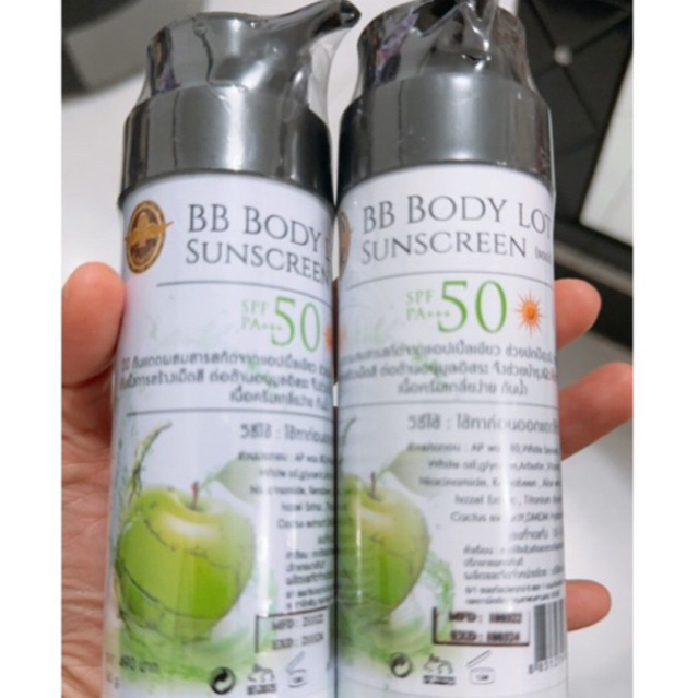 Jual BB SUNSCREEN SPF50 /WHITENING BODYLOTION ORIGINAL MADE IN THAILAND | Shopee Indonesia