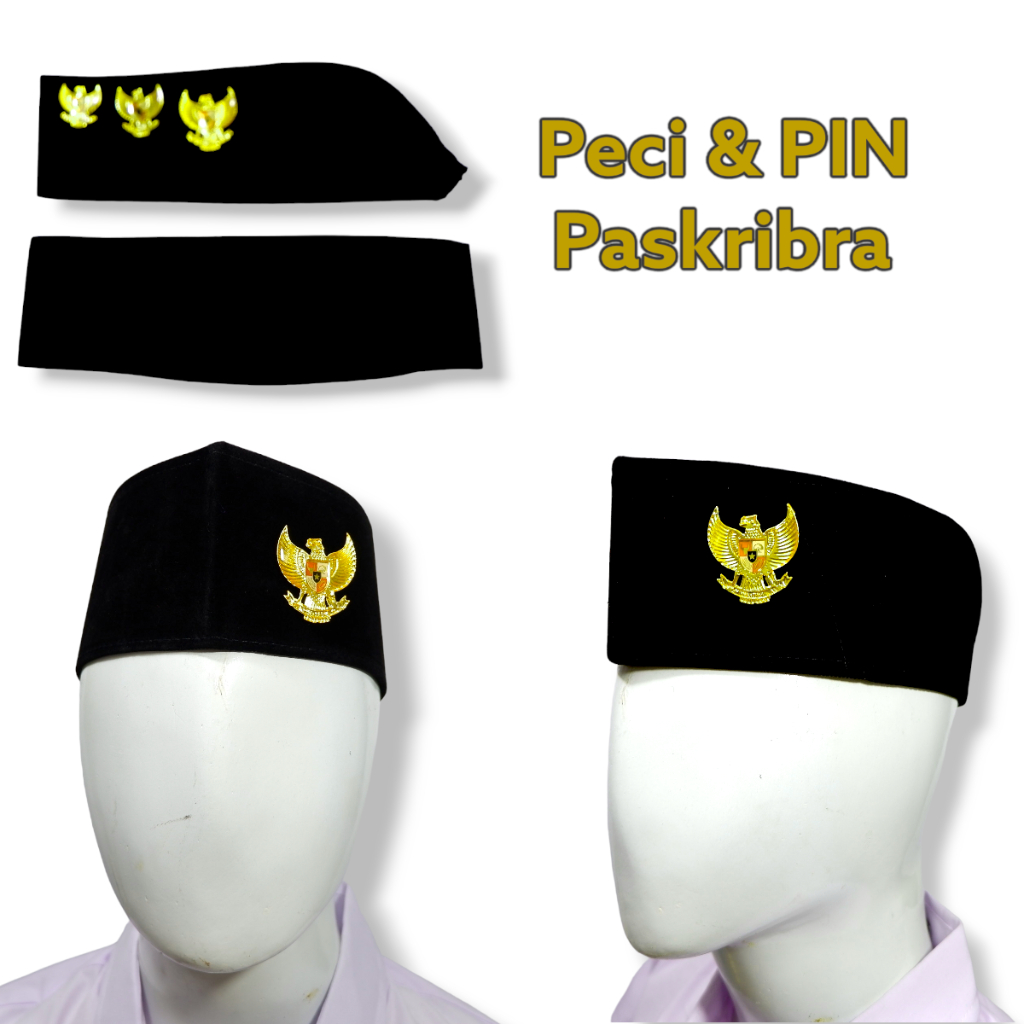 Jual Peci Paskibra PIN Garuda Putra Putri Songkok Topi Kopiah Petugas ...
