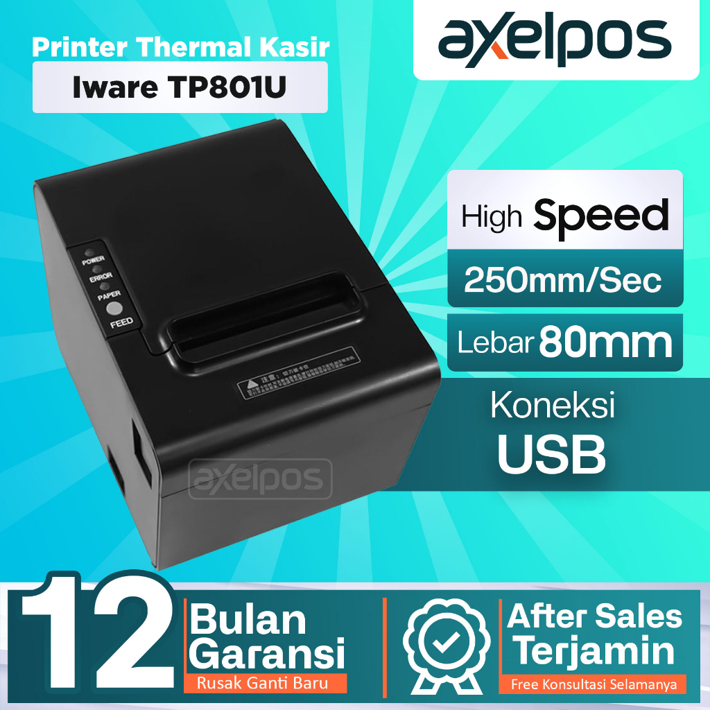 Jual Axelpos Printer Thermal Struk Kasir 80mm Auto Cutter Usb Iware ...