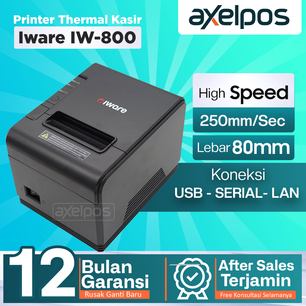 Jual Axelpos PRINTER THERMAL KASIR 80MMAUTO CUTTER USB - SERIAL - LAN ...