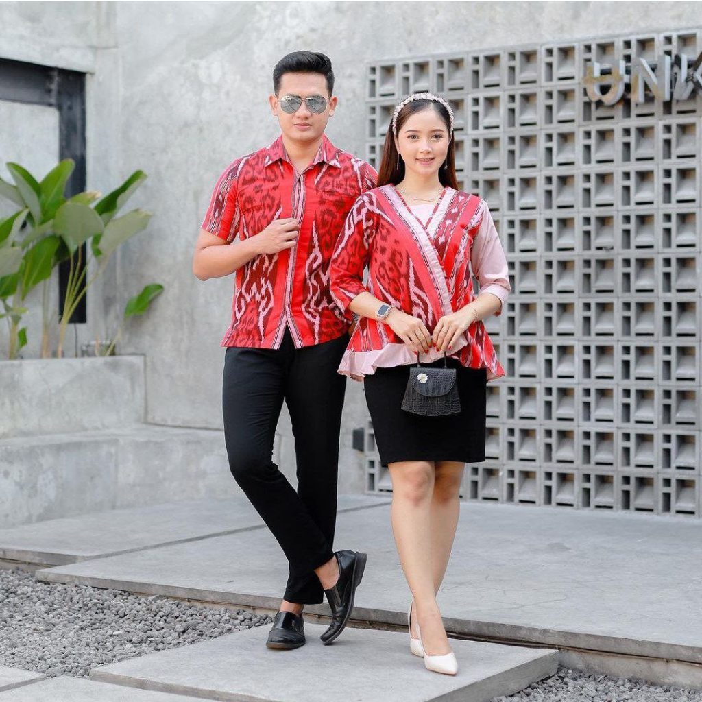 Jual Benang Raja Batik Couple Pria Wanita Tenun Blangket Motif Wajik ...