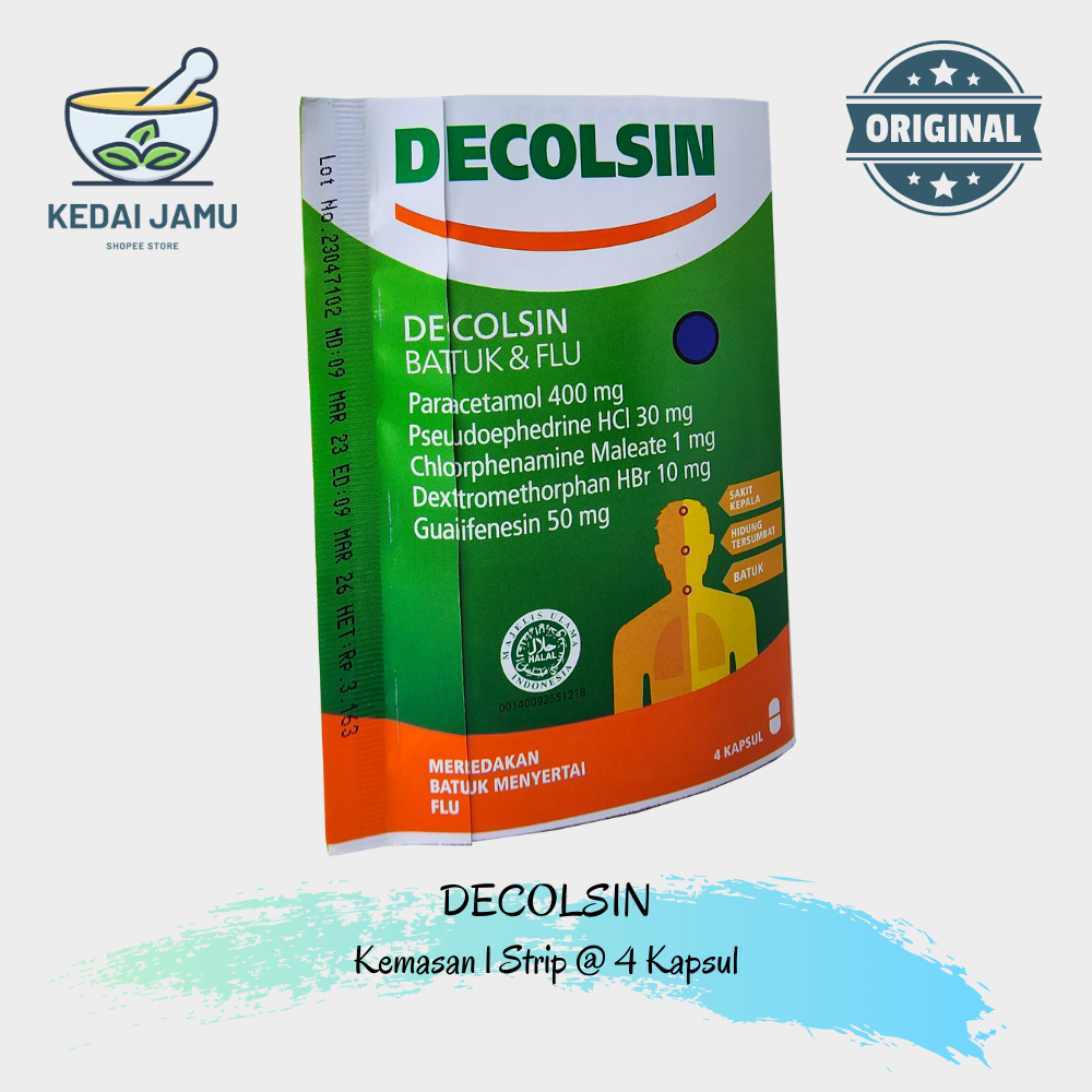 Jual Decolsin Batuk dan Flu isi 4 Tablet | Shopee Indonesia