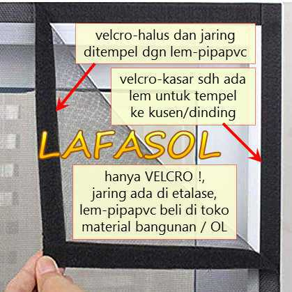 Jual Velcro Tempel untuk Kawat Nyamuk Jendela Ventilasi Lubang Angin ...