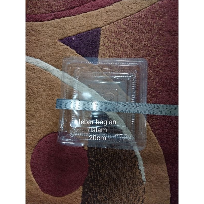 Jual mika kotak persegi bening tebal ukuran 20x20/ isi 10 pcs. | Shopee ...
