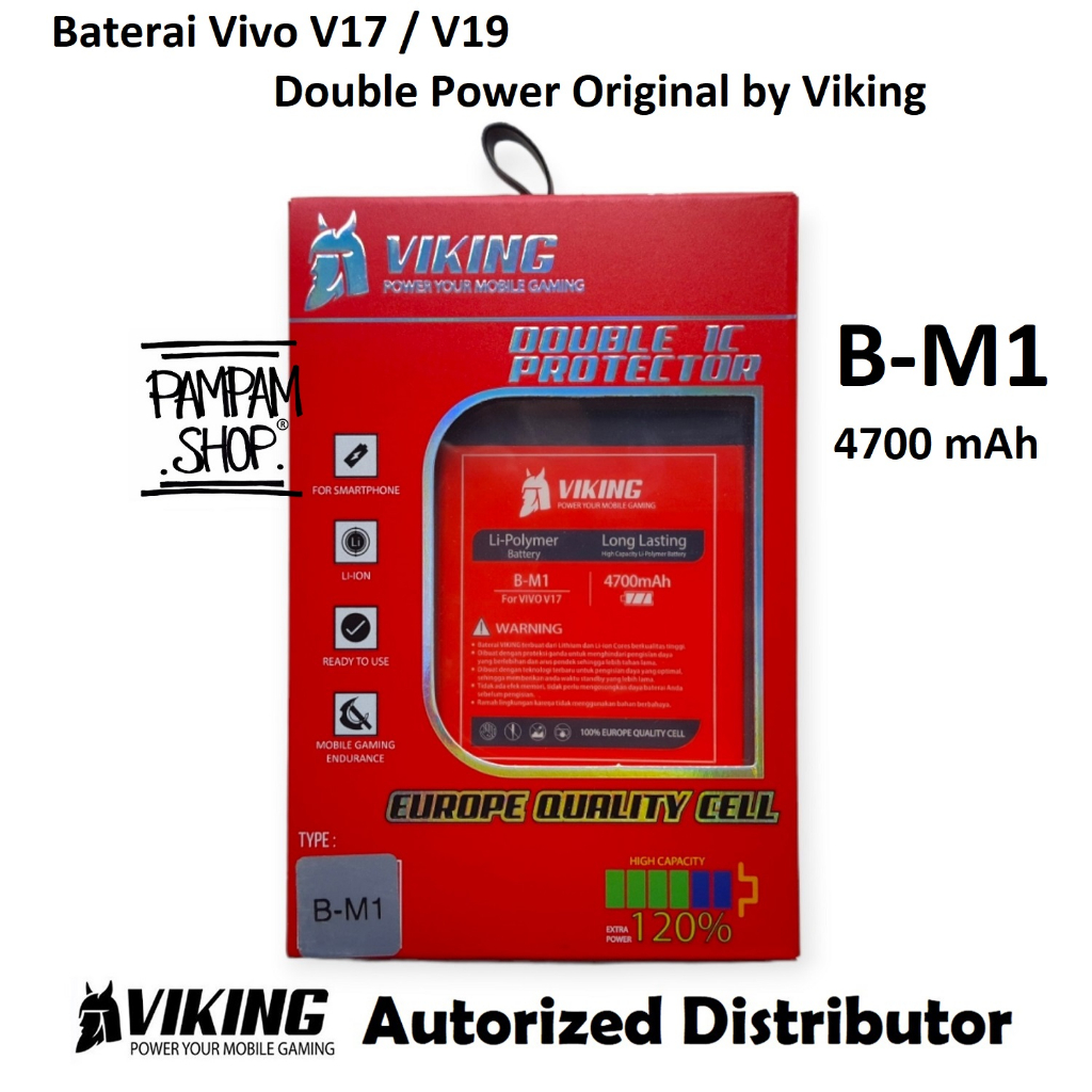 Jual Baterai VIKING Double Power Original Vivo V17 B-M1 BM1 Batre Batrai Battery HP Handphone ...