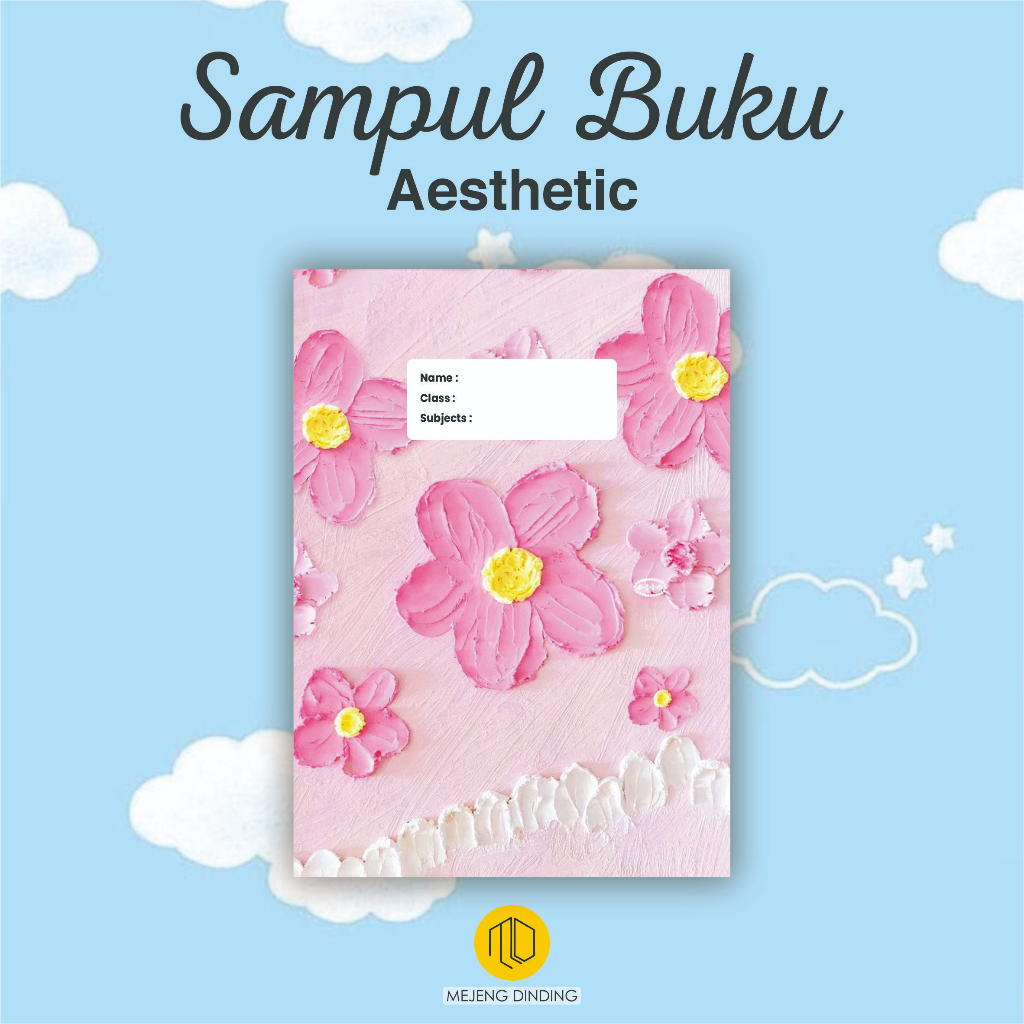 Jual SAMPUL BUKU AESTHETIC ISI 10 PCS / SAMPUL BUKU MOTIF BUNGA FLOWERS ...