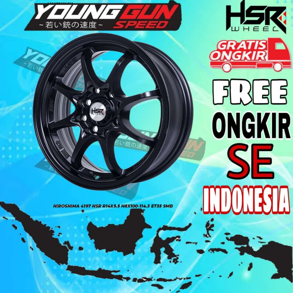 Jual Velg Mobil Racing Ring 14 HSR HIROSHIMA R14 Calya Ayla Agya Avanza Xenia Sigra Mirage ...
