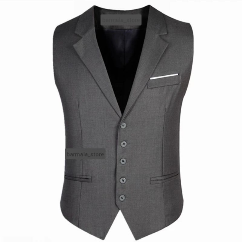 Jual Rompi Jas Pria - Vest Formal Pria Berkerah | Shopee Indonesia