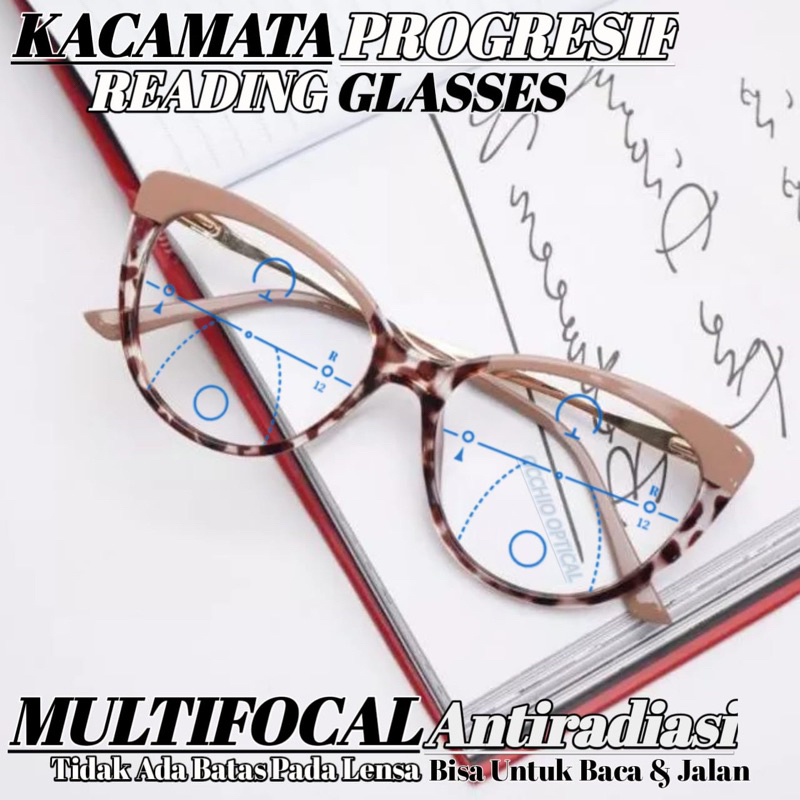 Jual Kacamata Baca Progresif Antiradiasi Cat Eye Wanita | Kacamata Baca ...
