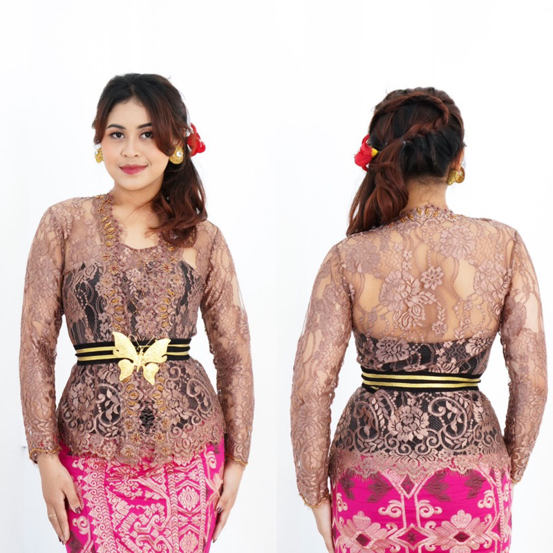 Jual Kebaya metalic payet bunga tumpuk dengan motif terbaru super mewah ...