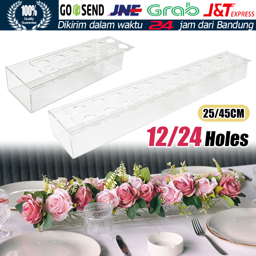Jual 25/45 CM Acrylic Flowe Vase / Vas Akrilik Persegi Panjang ...