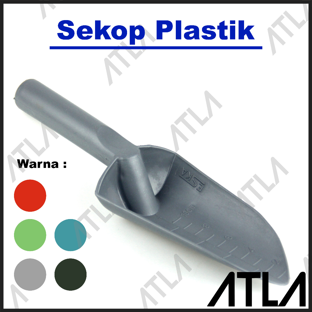 Jual Sekop Plastik Warna Hijau Hitam Biru Abu Merah Multiguna Sendok ...