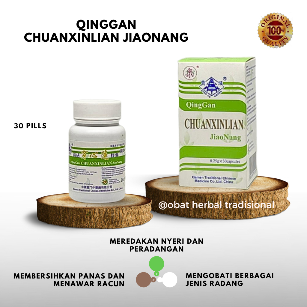Jual QING GAN - CHUAN XIN LIAN JIAO NANG ISI 30 KAPSUL - Kapsul obat ...