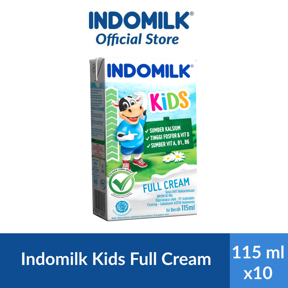 Jual Indomilk Kids Full Cream UHT 115 ml x10 | Shopee Indonesia