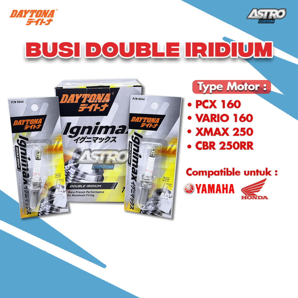 Jual Busi Racing Daytona PCX 160 VARIO ADV 160 XMAX 250 CBR 250RR Ignimax Double Iridium Busi ...