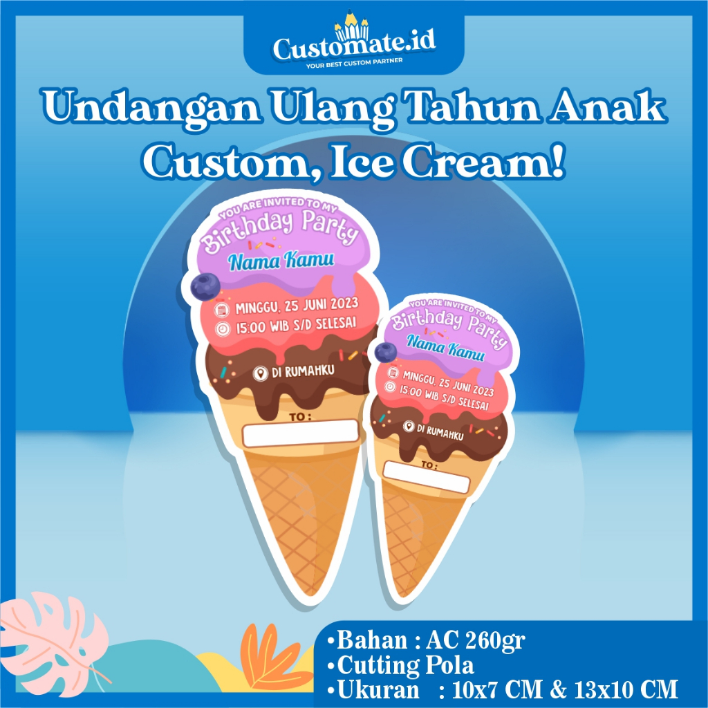 Jual CUSTOMATE Kartu Undangan Ulang Tahun Karakter Eskrim Ice Cream ... Jual CUSTOMATE Kartu Undangan Ulang Tahun Karakter Eskrim Ice Cream ...