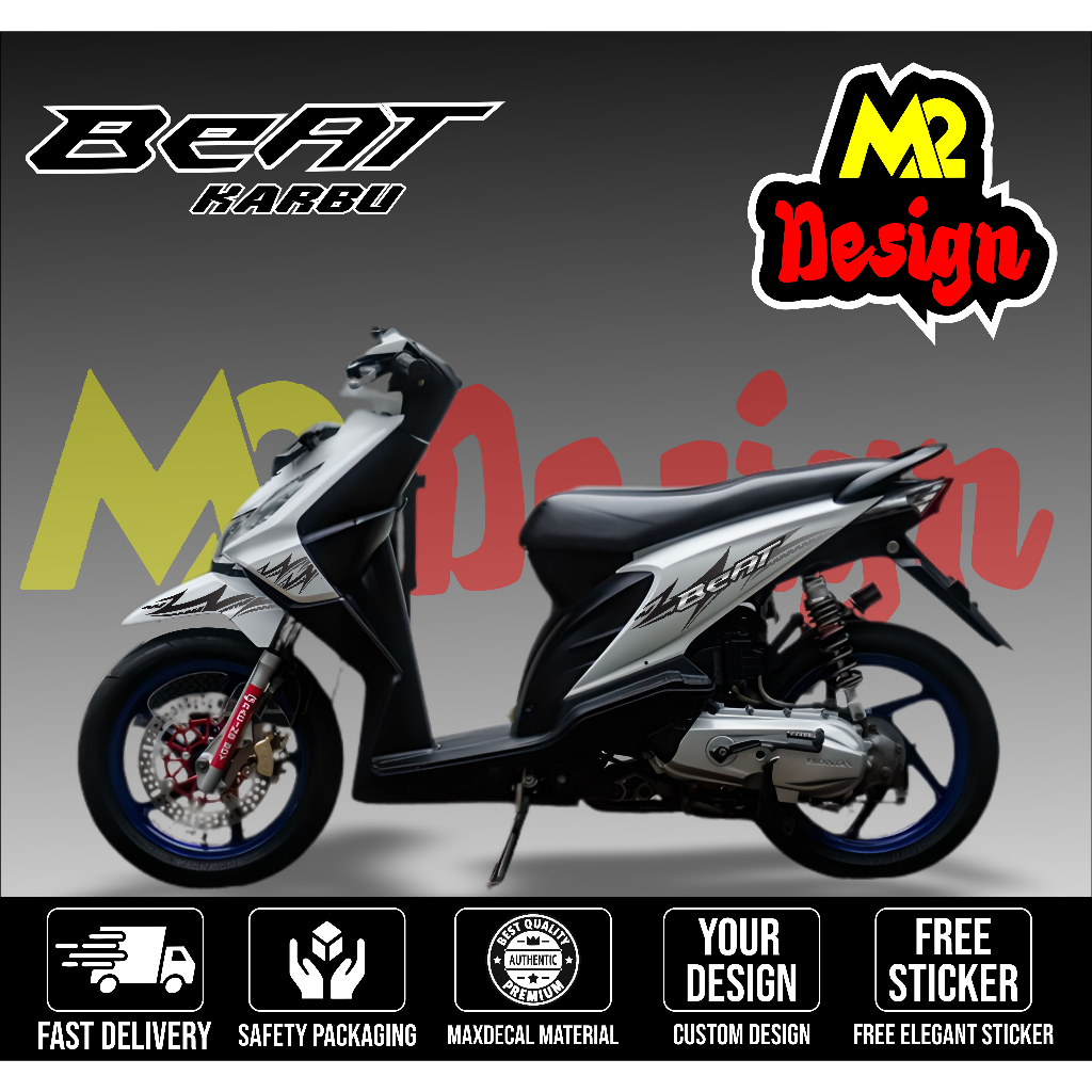 Jual STICKER STRIPING TRANSPARAN MOTOR HONDA BEAT KARBU DESAIN LIST ...
