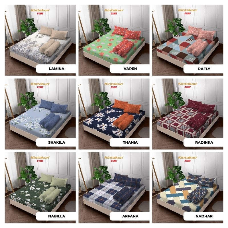 Jual HS SPREI FITTED 160X200/180X200/200X200 KINTAKUN DLUXE FELICE ...