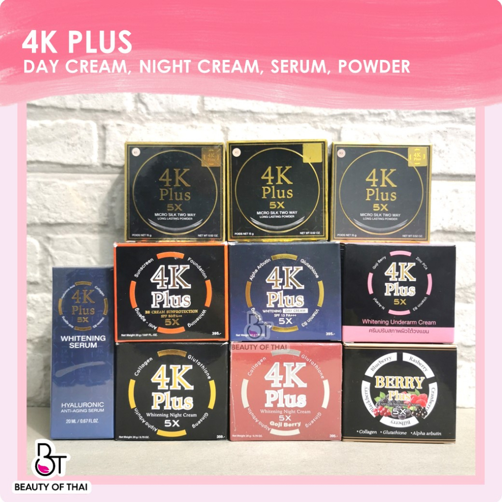 Jual 4K PLUS WHITENING NIGHT CREAM , BB CREAM , DAY CREAM , UNDERARM ...