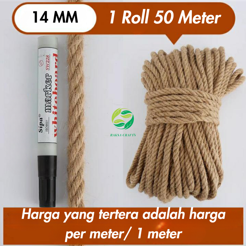 Jual Tali goni 8mm 10mm 12mm 14mm / tali garukan kucing / tali rami ...