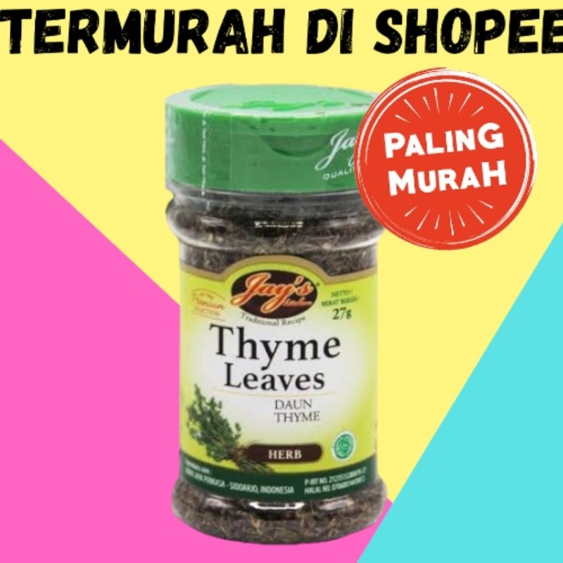 Jual JAY'S THYME LEAVES KEMASAN 27GR TERMURAH TERBAIK | Shopee Indonesia