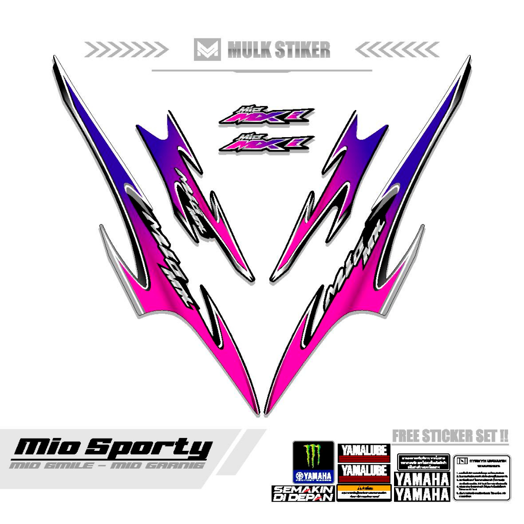 Jual STRIPING MIO SPORTY MOTIF 36 / STICKER MIO SMILE / STIKER URBAN ...