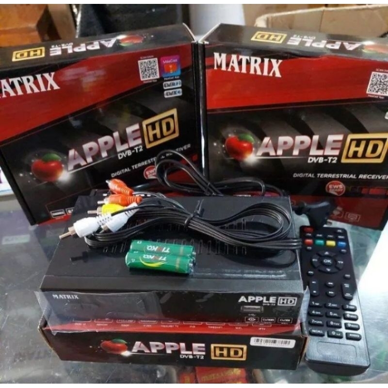 Jual SET TOP BOX MATRIX APPLE MERAH DVB-T2 | Shopee Indonesia