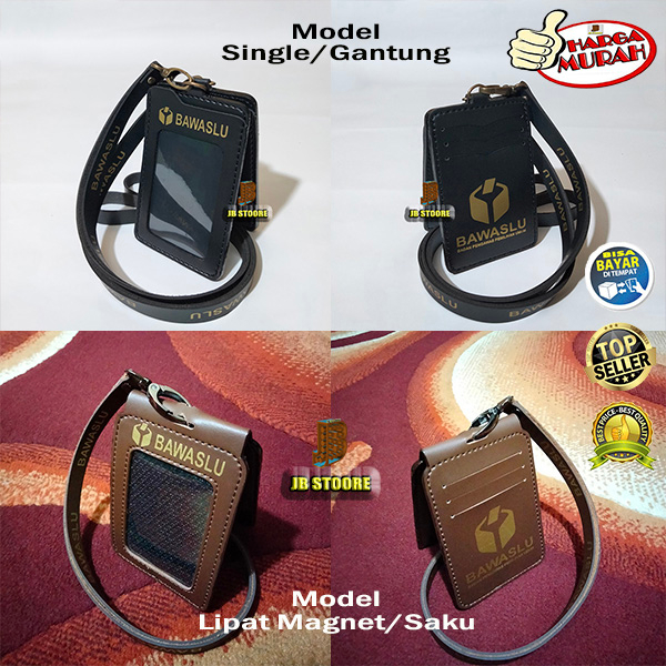 Jual Tempat Id Card BAWASLU Kulit / Id Card Holder Bawaslu Gantung ...