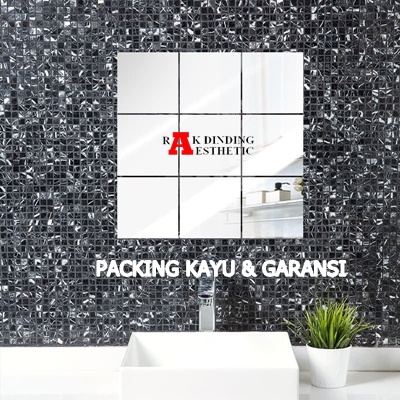 Jual Cermin Dinding Gantung Tempel Aesthetic Persegi Cermin Tempel ...