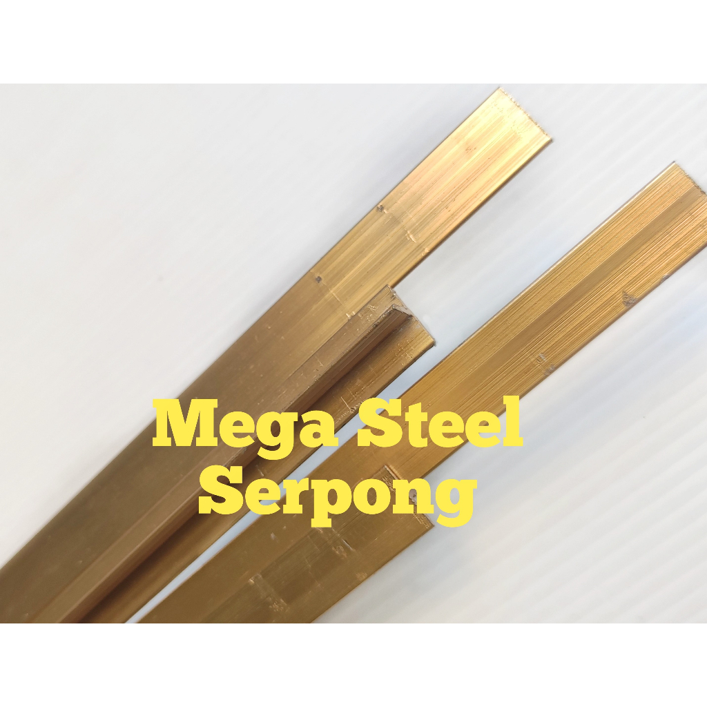 Jual List Lis T Alumunium Gold Uk 1.2 cm x 5 mm, Panjang 150 cm ...