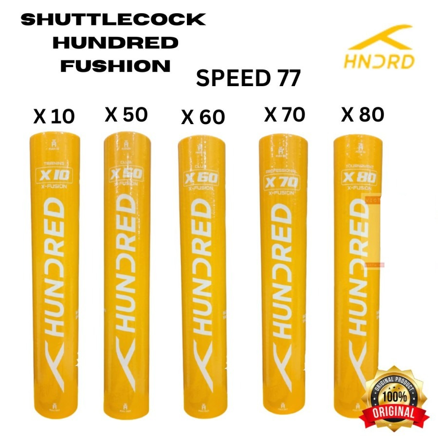 Jual NEW!! SHUTTLECOCK KOK COCK HUNDRED FUSHION X 10 50 60 70 80 ...