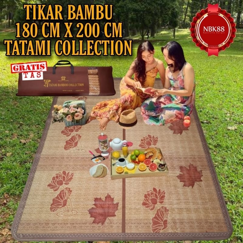 Jual TIKAR BAMBU TATAMI UKURAN 180 X 200 CM TIKAR BAMBU LIPAT | Shopee ...