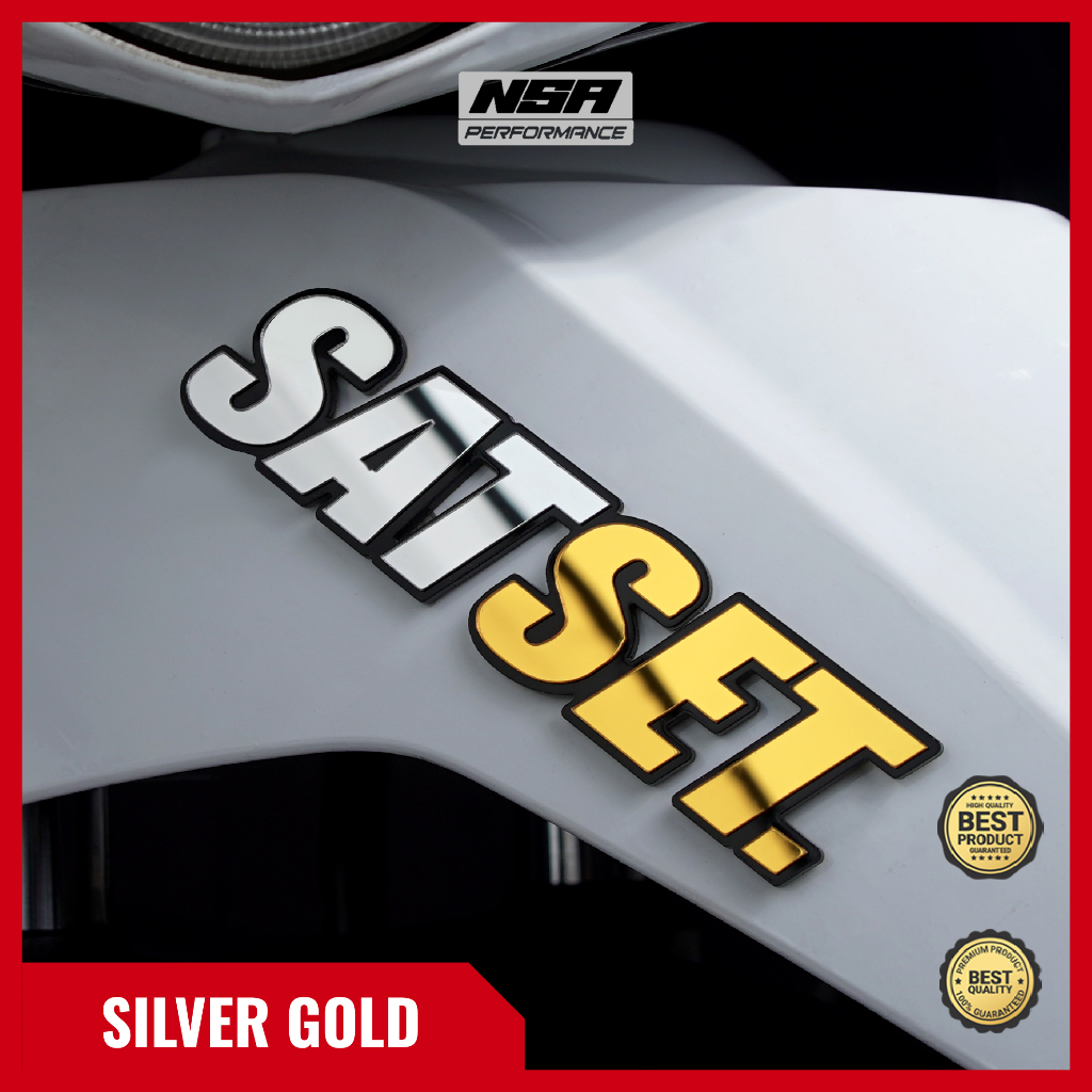 Jual NSA 1PCS EMBLEM SATSET STICKER KEREN TIMBUL EMBLEM MOTOR 3D ...